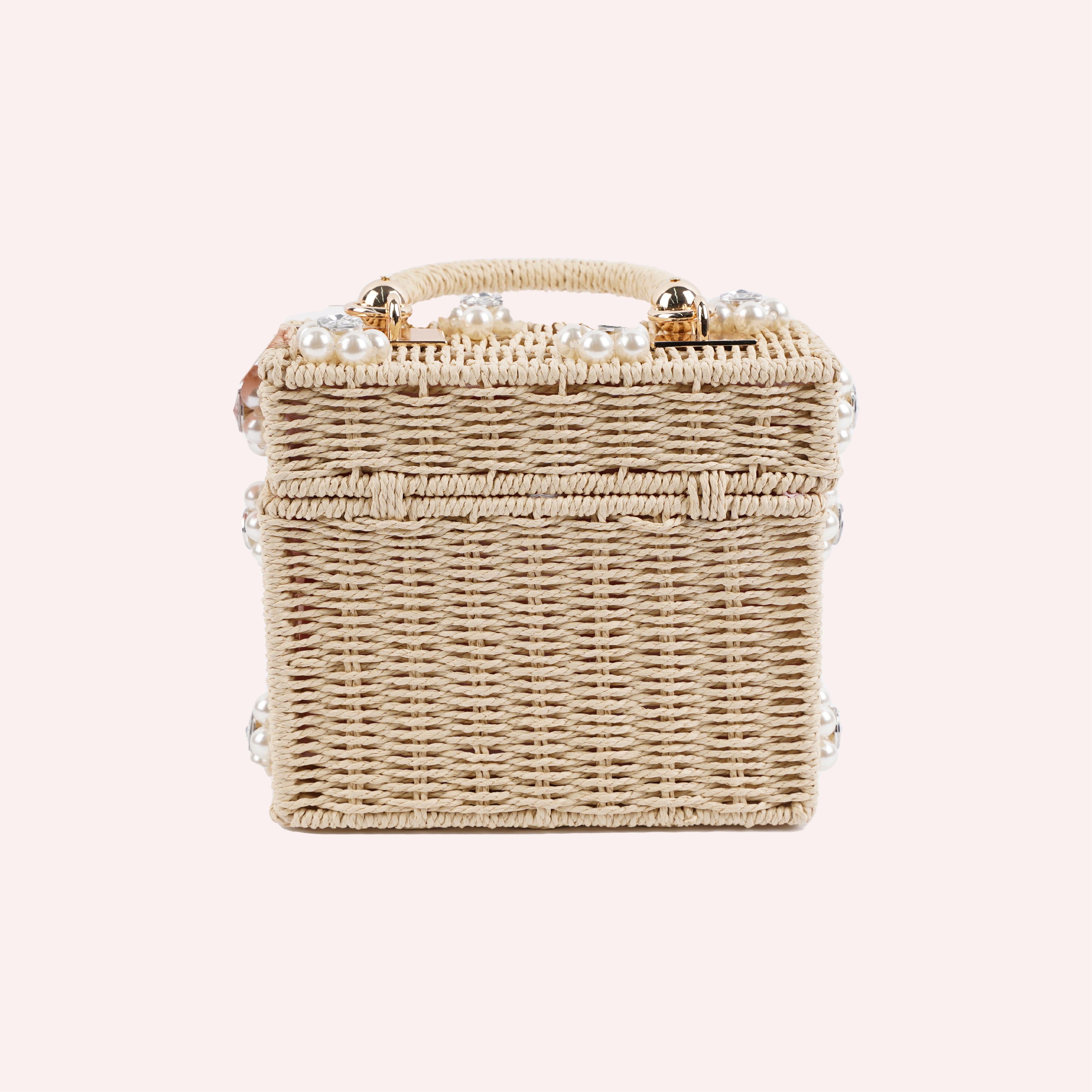 Beaded Woven Rattan Daisy Purse – By Jenna Lee